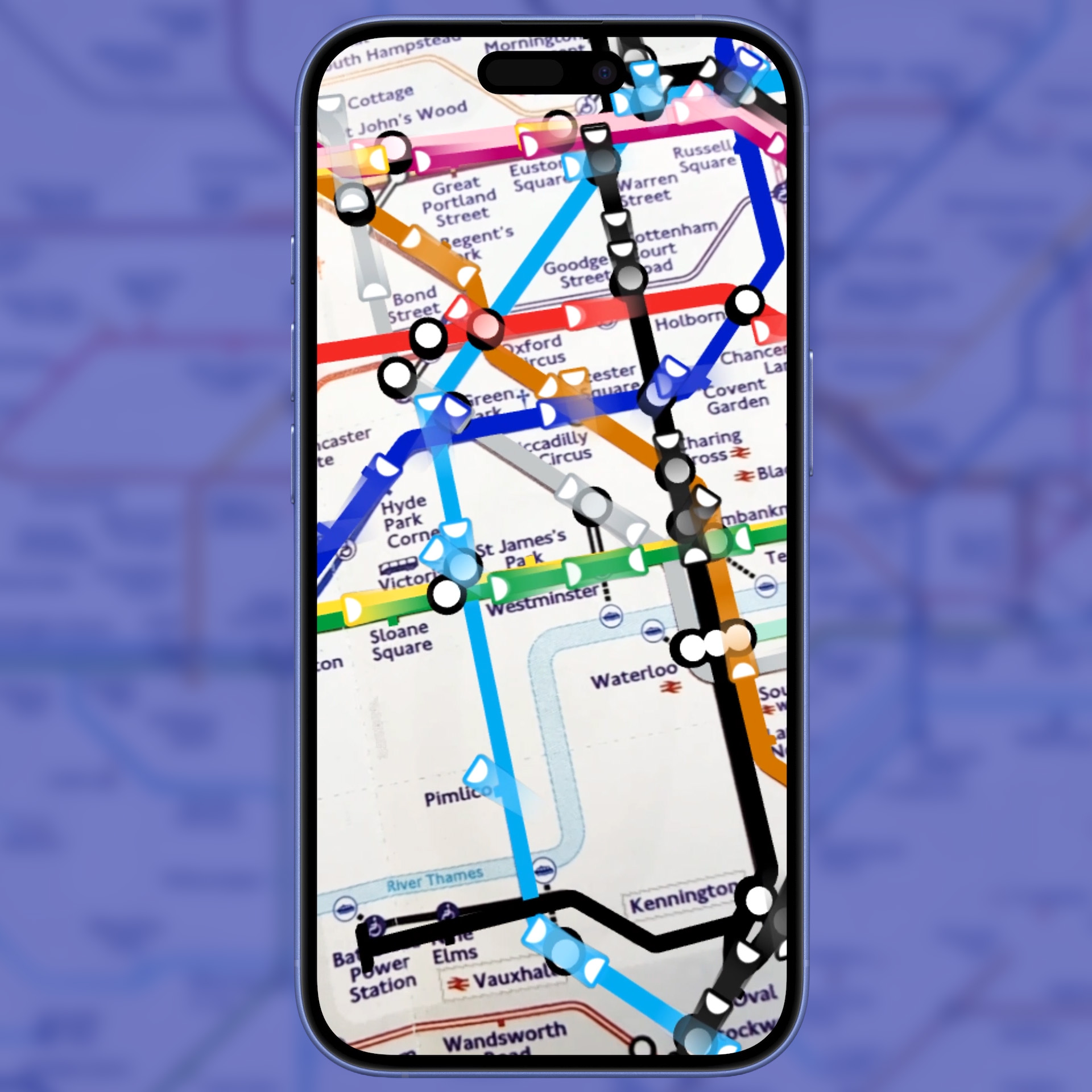 TFL Live AR Tube Map - VISUALISE